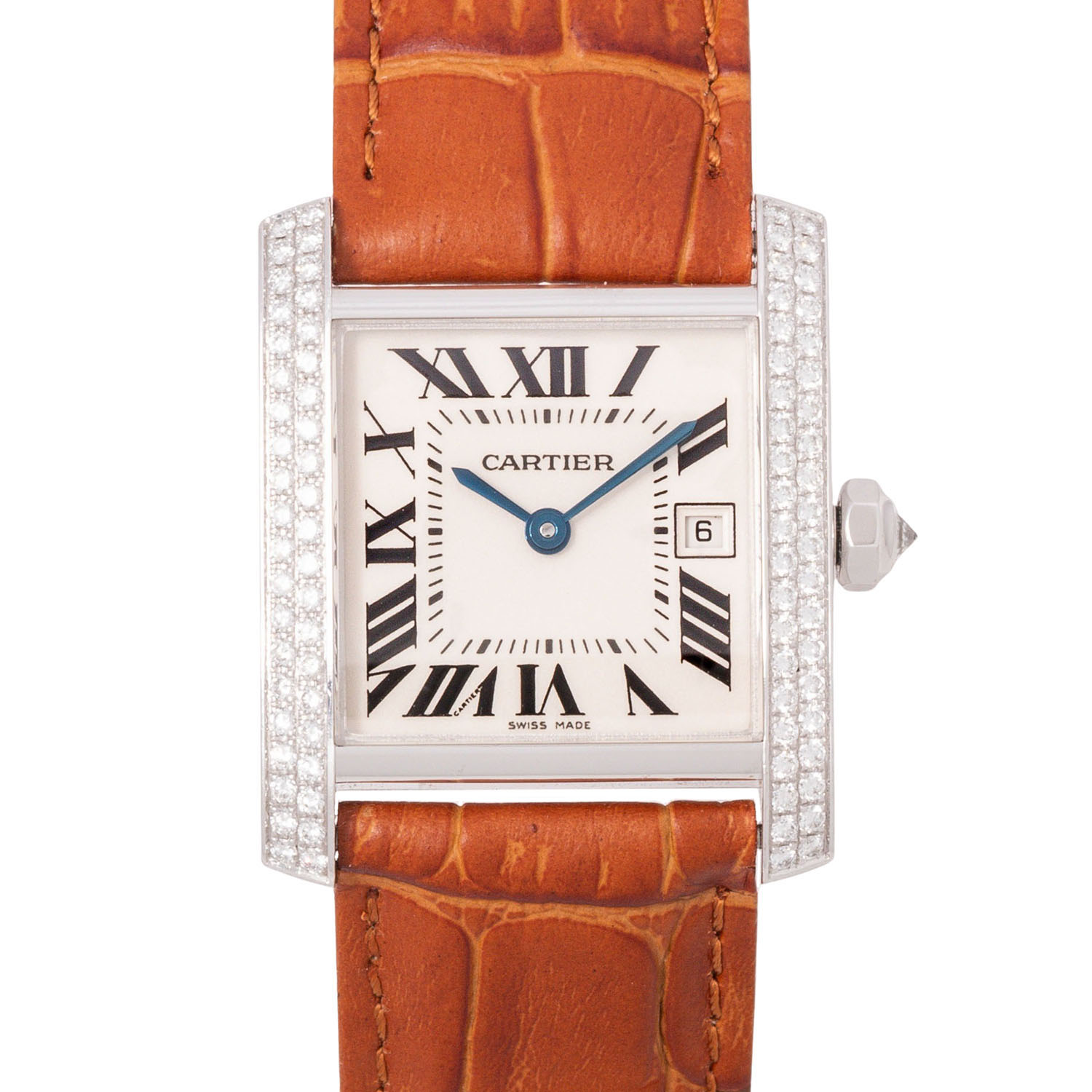 CARTIER Tank Francaise 'Diamond' Ref 2491 ladies' watch. | Eppli Online ...